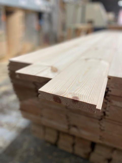 6" PINE TIMBER REDWOOD FLOORBOARD - 4.2M LENGTH - £8.50 INC VAT